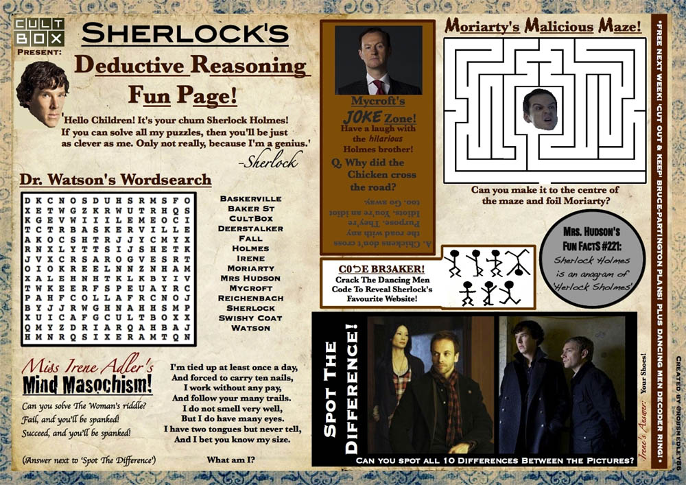 'Sherlock' deductive reasoning fun page