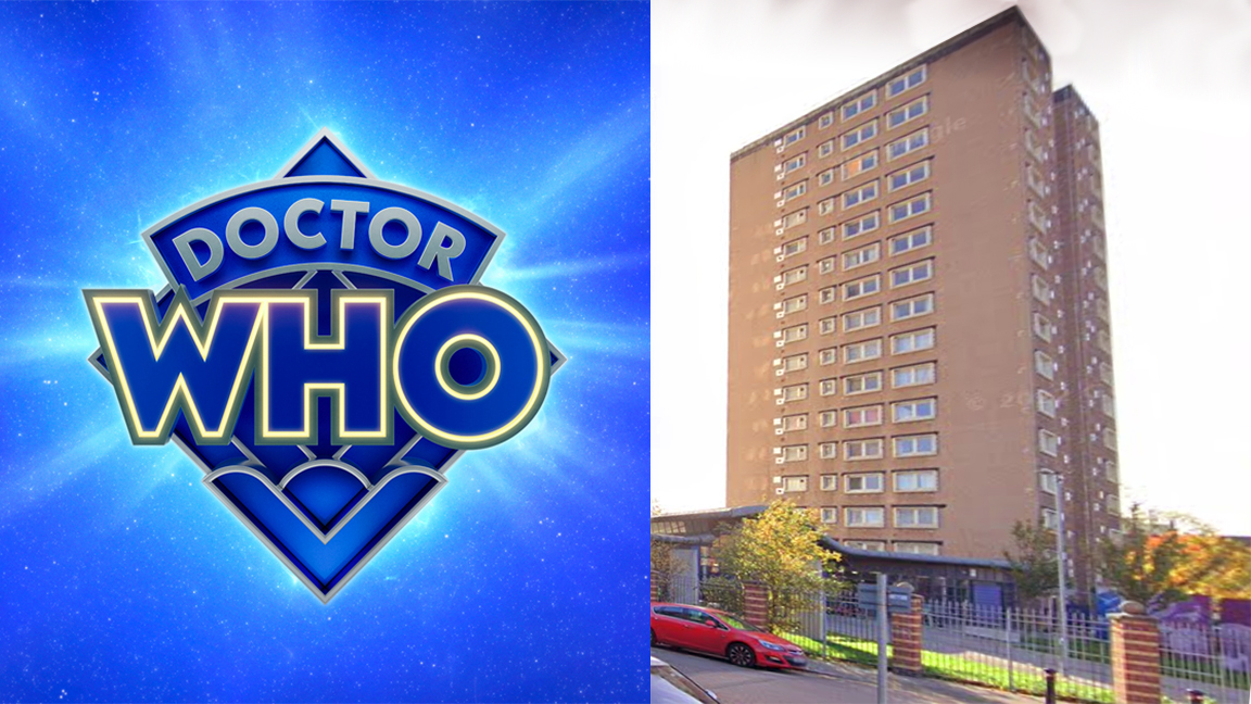 Doctor Who filming at Loudoun Square flats